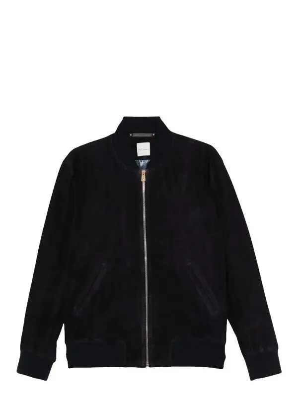 Paul Smith Suede Bomber Jacket - Blue