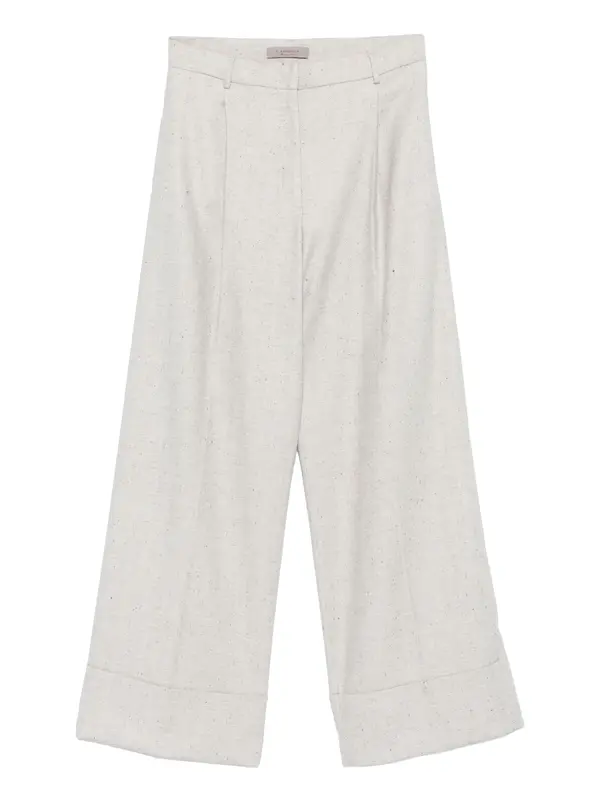 D.exterior Herringbone Trousers - Grey