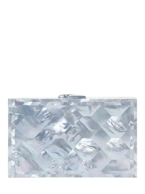 FREYA ROSE Athena Mother Of Pearl Clutch - Pale Blue