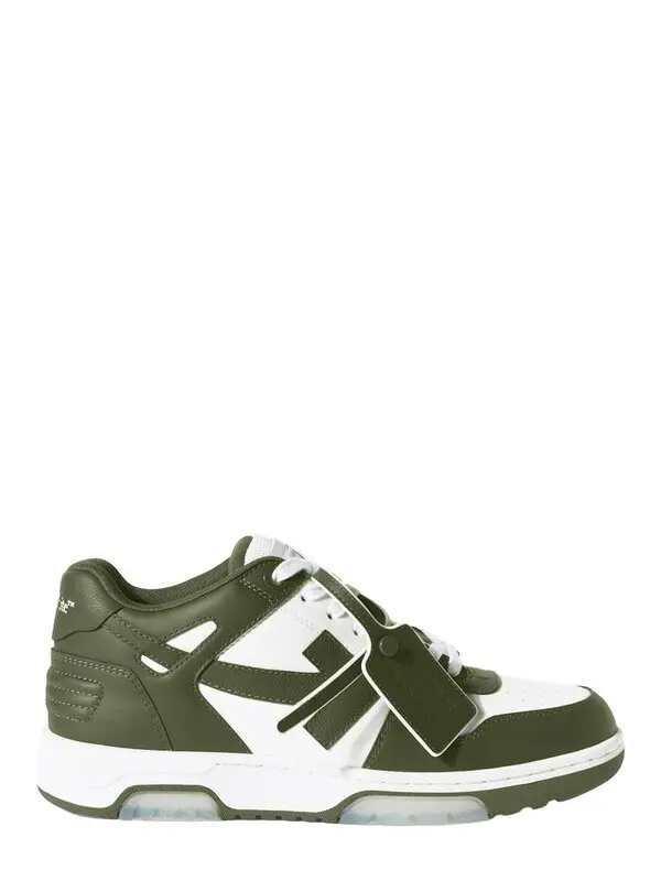 Off-White Out Of Office Low-top Sneakers - White/military Green