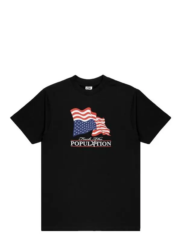 FTP Distress Flag Tee Shirt - Black