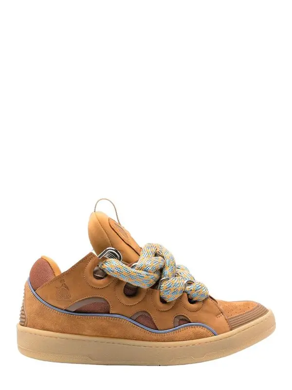 LANVIN Leather Curb Sneakers - Camel
