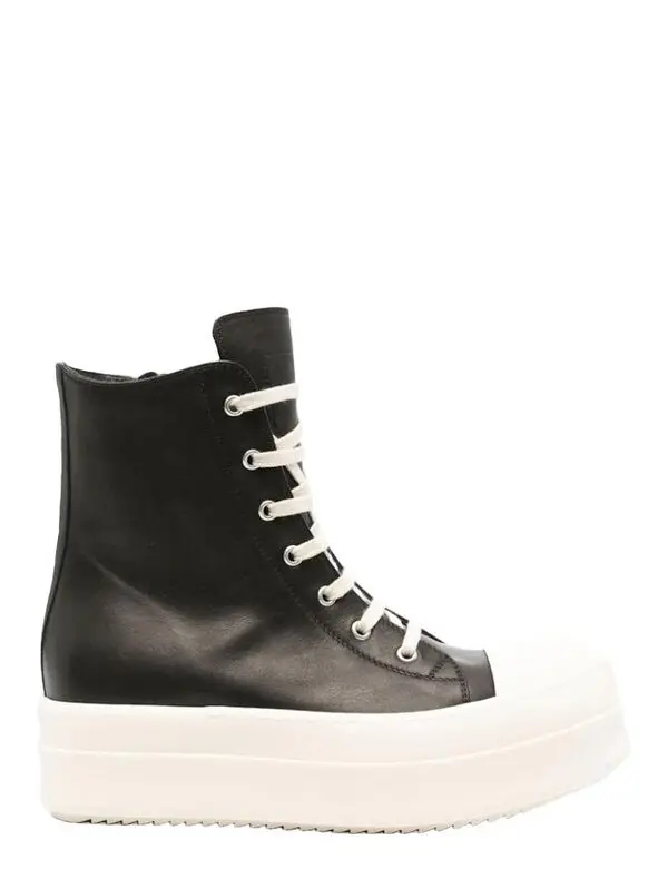 Rick Owens Porterville Runway Mega Bumper High Top Sneakers - Black/milk
