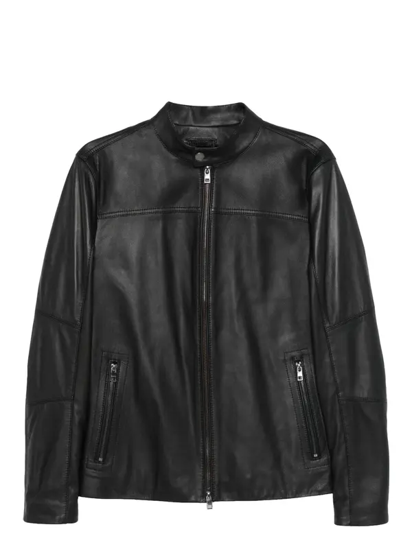 Michael Kors Lambskin Biker Jacket - Black