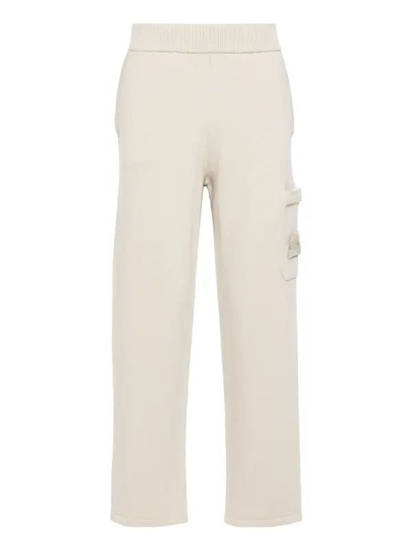Stone Island Compass Badge Virgin Wool Trousers - Neutrals