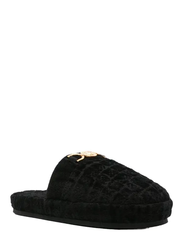 Versace Icon Medusa-plaque Slippers - Black