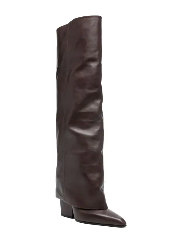Paris Texas 90mm Leather Knee-high Boots - Brown
