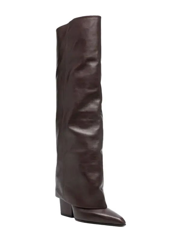 Paris Texas 90mm Leather Knee-high Boots - Brown