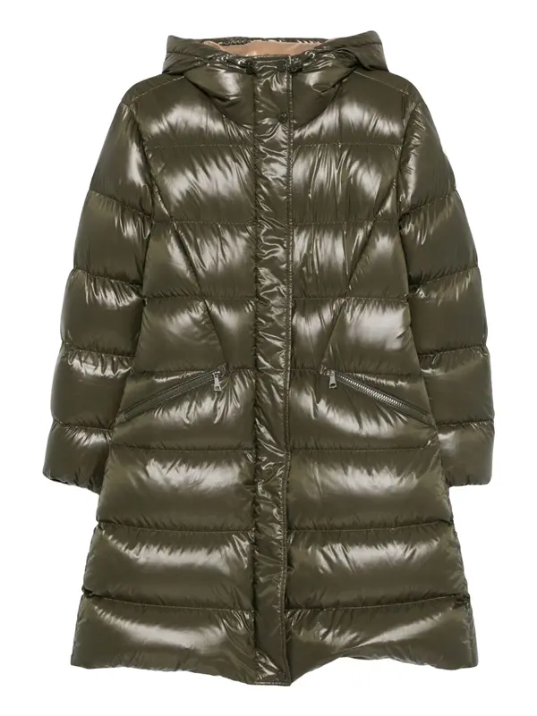 Moncler Bellevue Padded Down Coat - Green