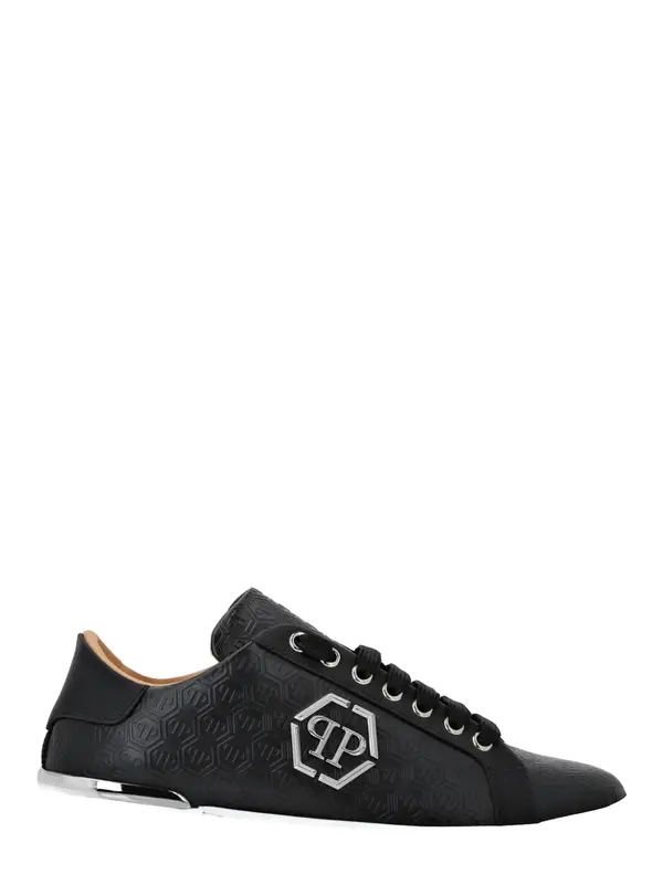 Philipp Plein Monogram Lo-top Sneakers - Black