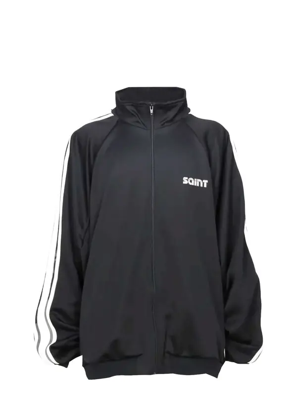 SAINT MXXXXXX Logo-embroidered Track Jacket - Black