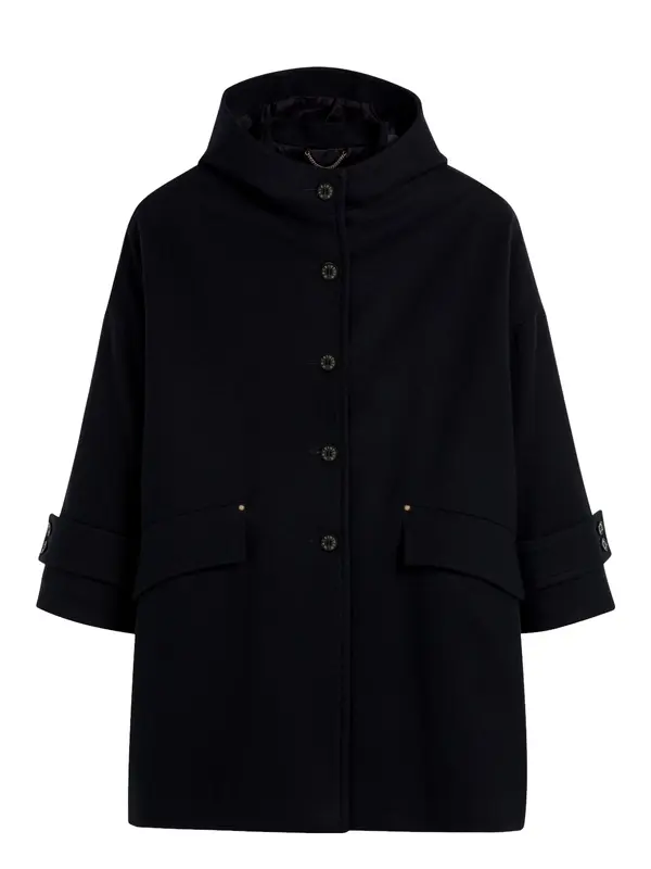 Mackintosh Humbie Hood Overcoat - Blue
