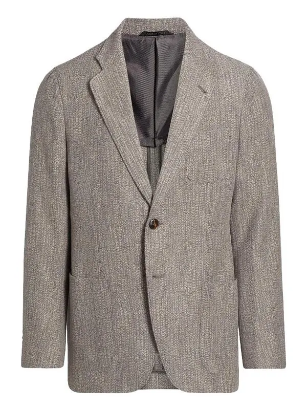 Giorgio Armani Upton Textured Jaquard Jacket - Grey