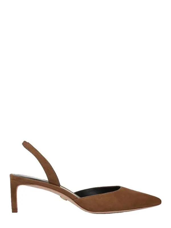 Veronica Beard Caroline 50mm Suede Slingback Pumps - Hazelwood
