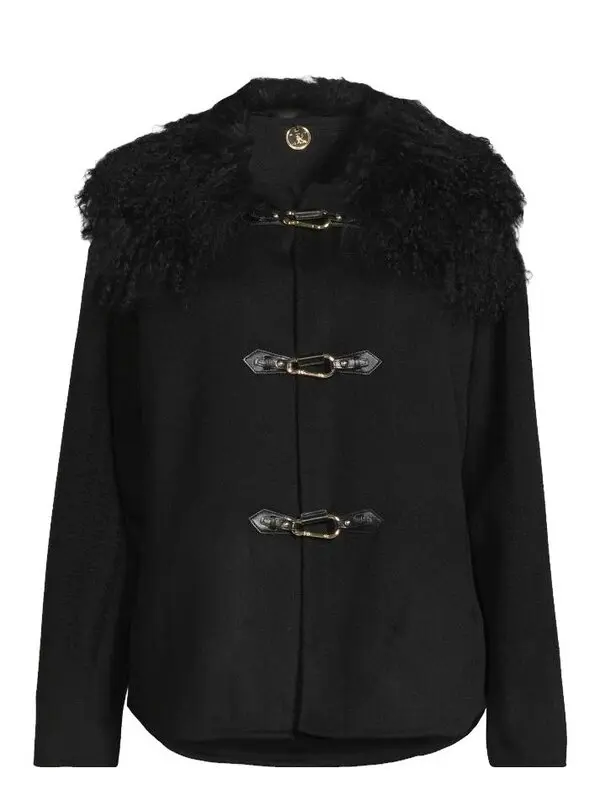 Kobi Halperin Esme Double-face Wool Short Coat - Black