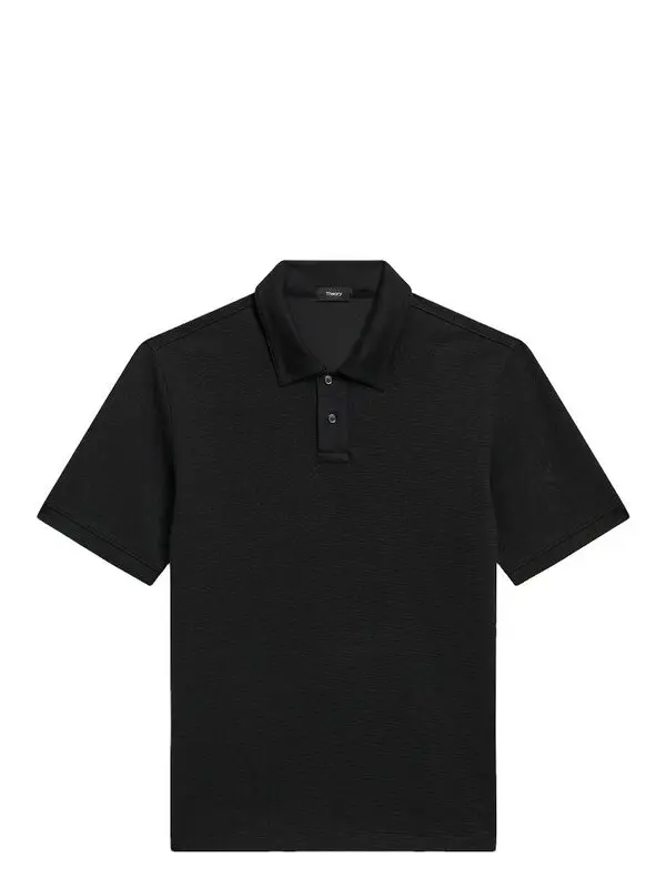 Theory Delroy Cotton-blend Polo Shirt - Black