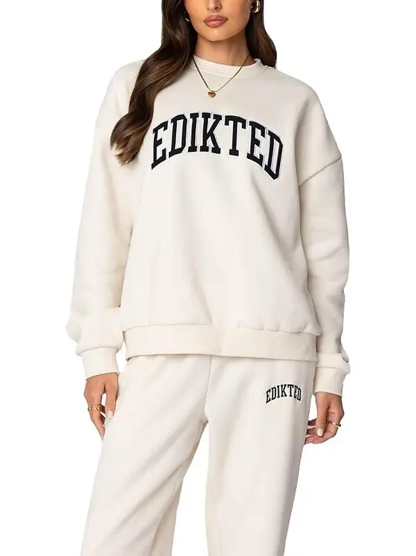 EDIKTED Babe Oversized Sweatshirt - Cream