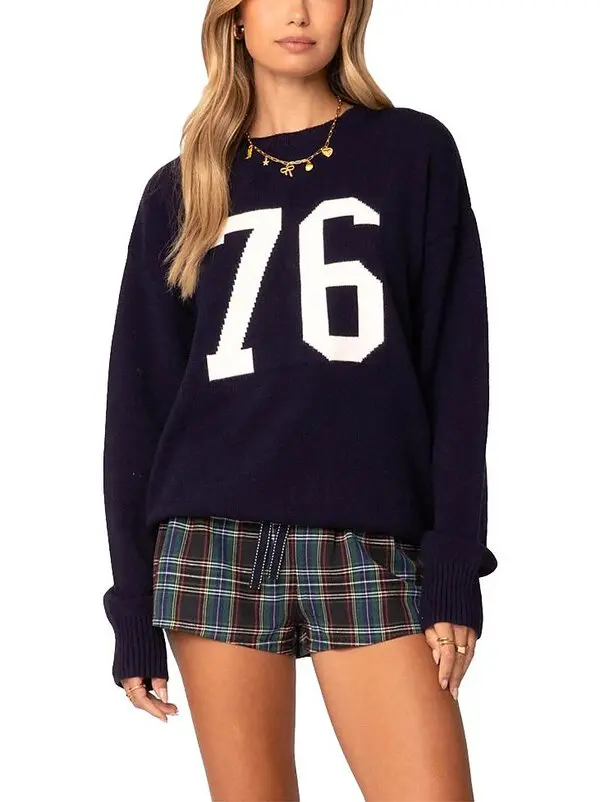 EDIKTED 76 Sweater - Navy