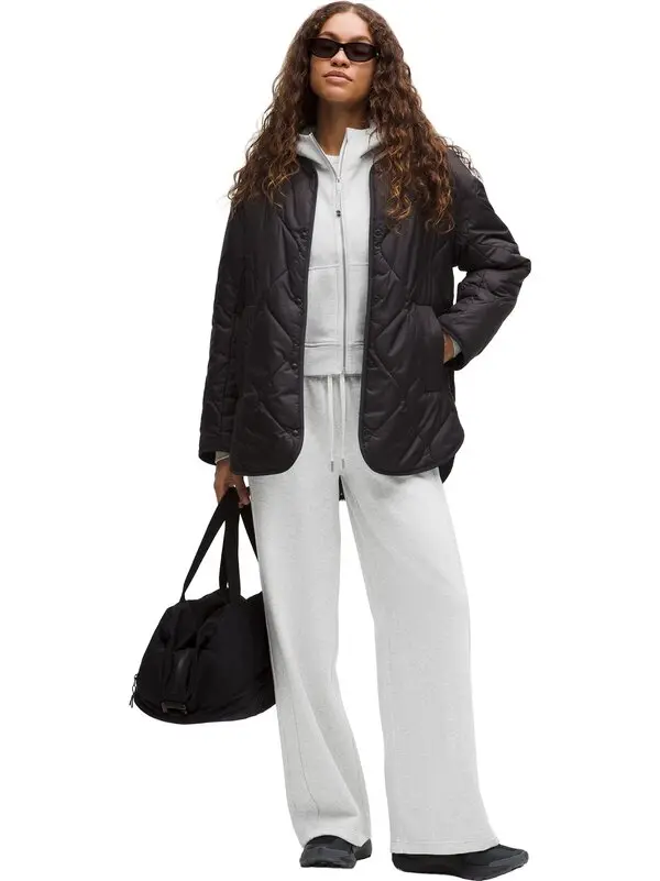 Lululemon Scuba Mid-rise Wide-leg Pant - Heathered Core Ultra Light Grey