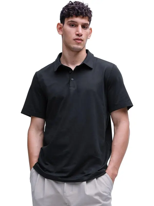 Lululemon Soft Jersey Short-sleeve Polo Shirt - Black