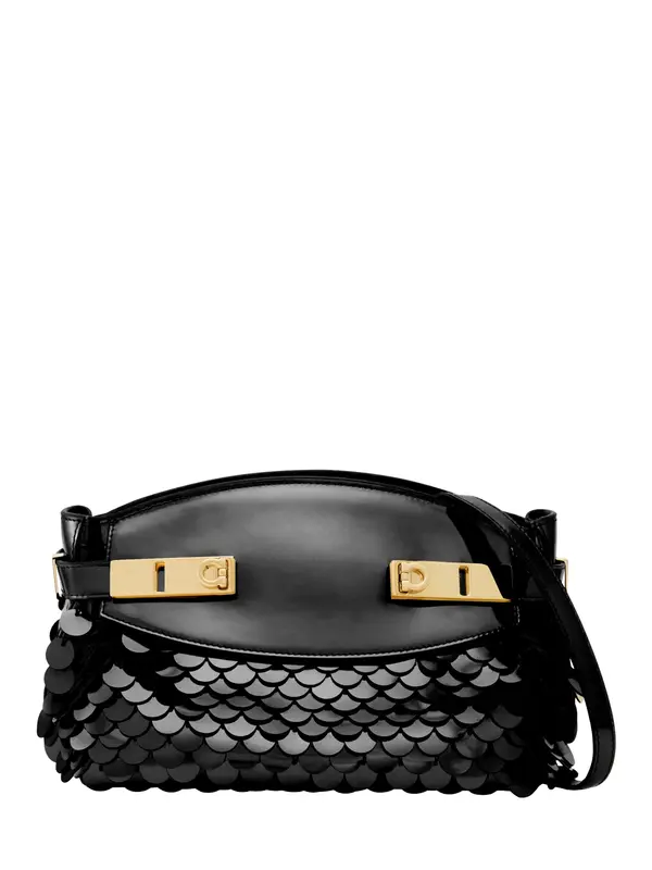 FERRAGAMO Hug Crossbody Bag - Black