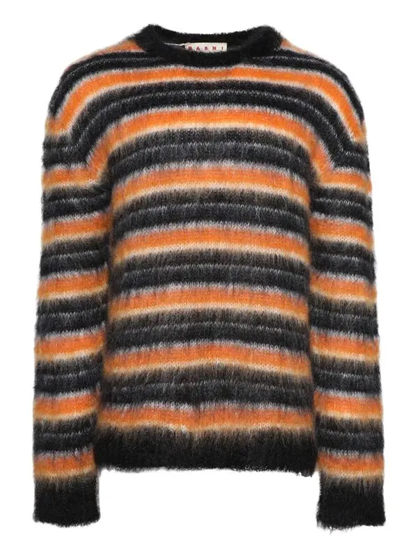 Marni Long Sleeve Mohair Sweater - Black