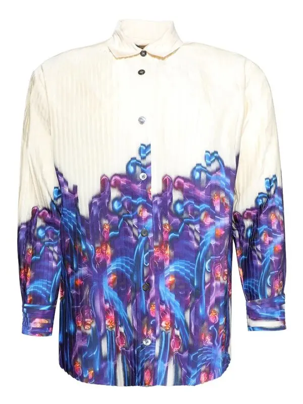 CASELLA MEYER Pleated Desert Shirt - Blue