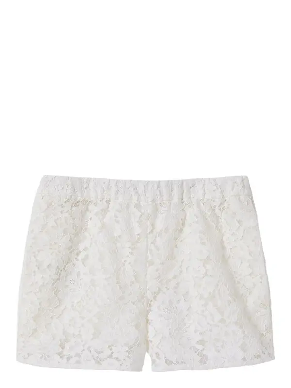 Gucci Floral Lace Mini Shorts - Off White