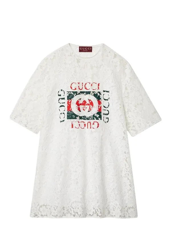 Gucci Floral Lace Top - White