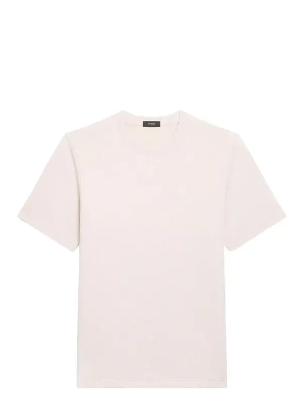 Theory Delroy Cotton-blend T-shirt - Silver Stone