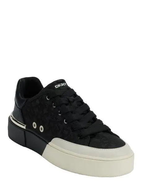 Dkny Bradley Platform Sneakers - Black/ White