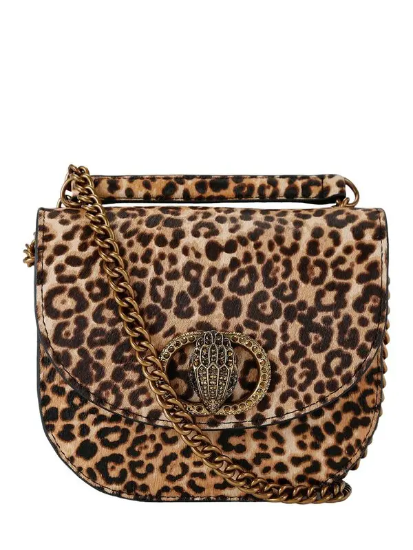 Kurt Geiger Chelsea Calf Hair Saddle Bag - Brown/oth