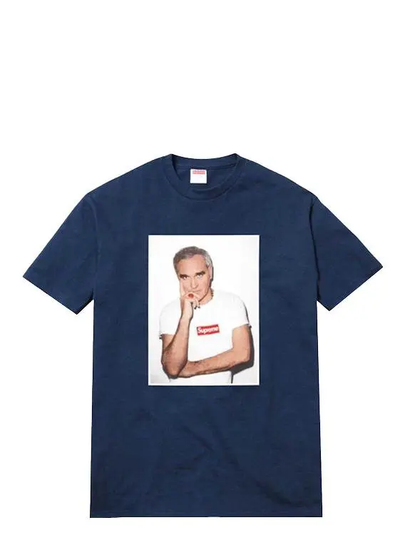 Supreme Morrissey Tee Shirt - Navy Blue