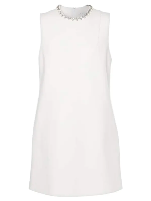 AREA Embellished Minidress - White