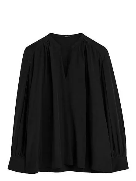 JOSEPH Blondel Relaxed-fit Silk Blouse - Black