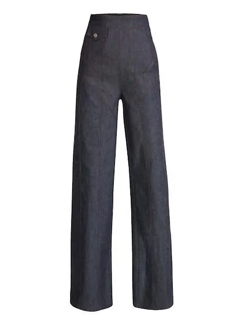 JENDUE Chaby Wide-leg Pants - Deep Blue
