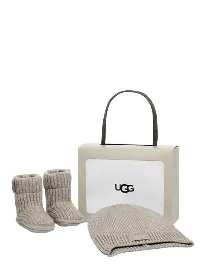 UGG Skyler Bootie & Beanie Set - Grey