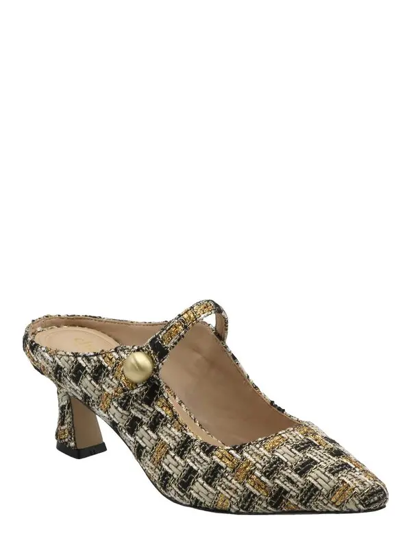 Charles By Charles David Avel Tweed Mule - Black-goldx
