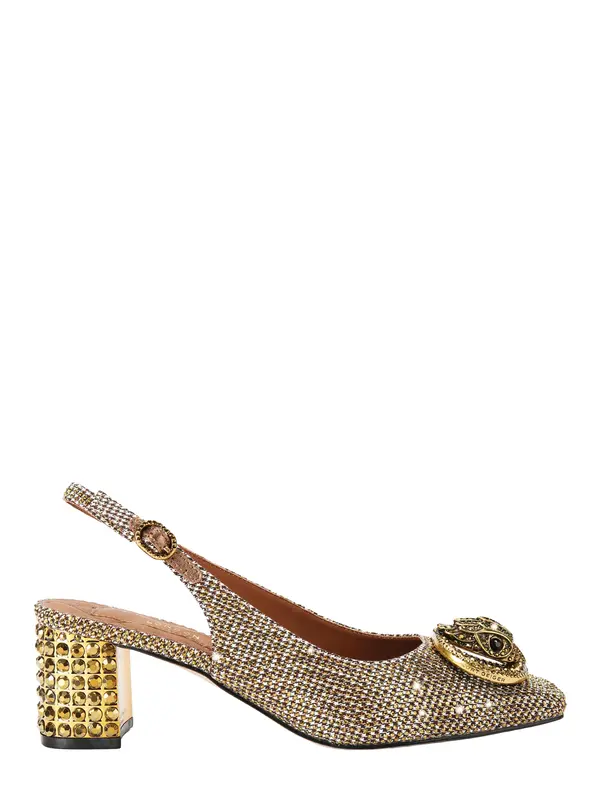 Kurt Geiger Embellished Chelsea Slingback Pumps - Beige