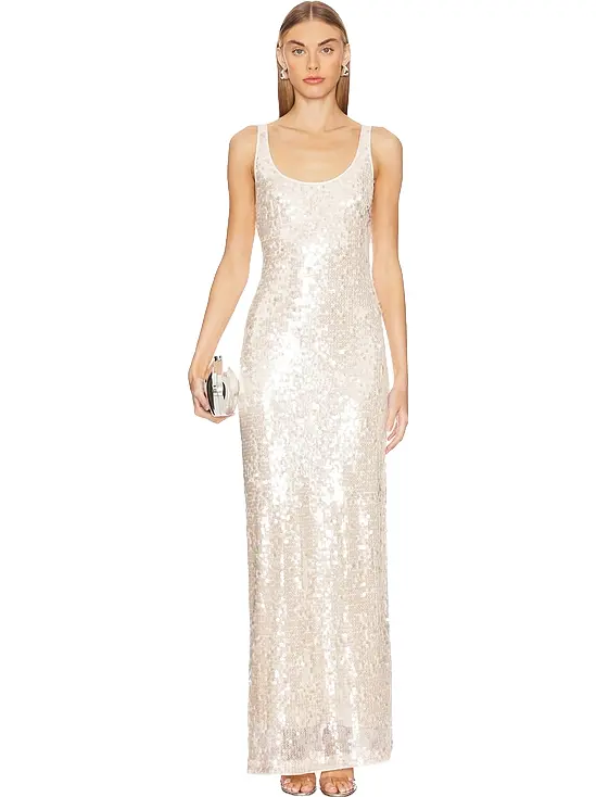 Simkhai Bex Sequin Embellished Dress - Champagne