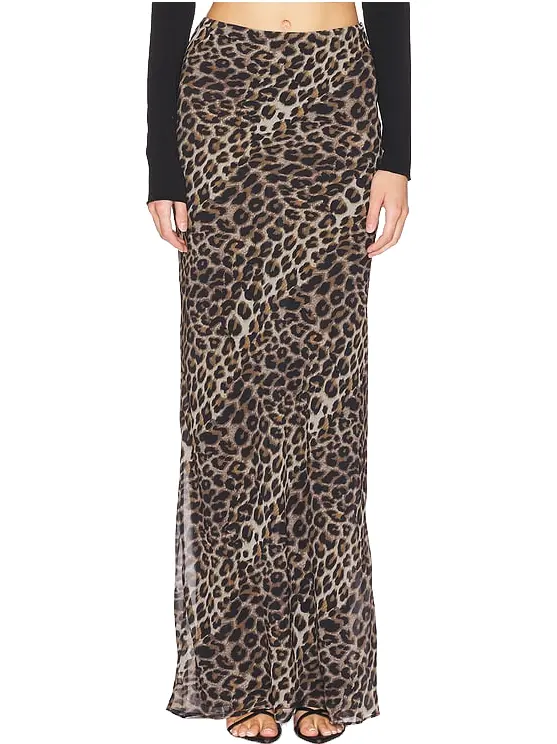 LOVERS AND FRIENDS Atwood Maxi Skirt - Liquid Leopard