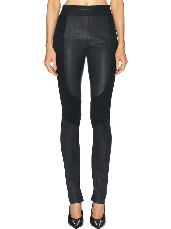 Helmut Lang Leather Leggings - Black
