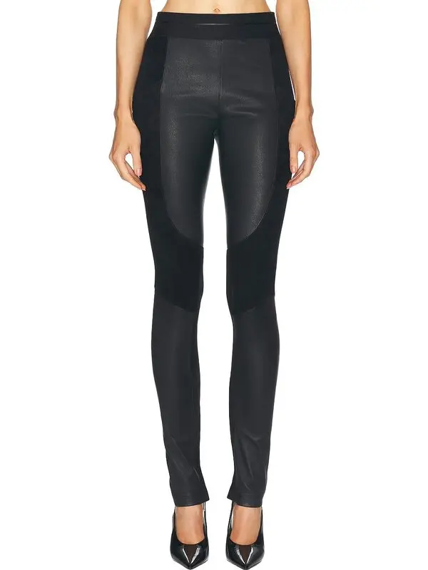 Helmut Lang Leather Leggings - Black