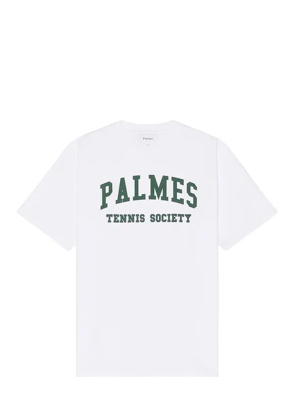 PALMES Ivan T Shirt In White - White-green