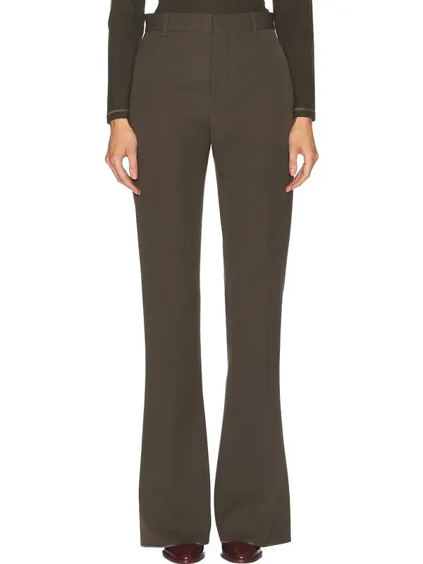 Bottega Veneta Wide Leg Pant - Dark Olive