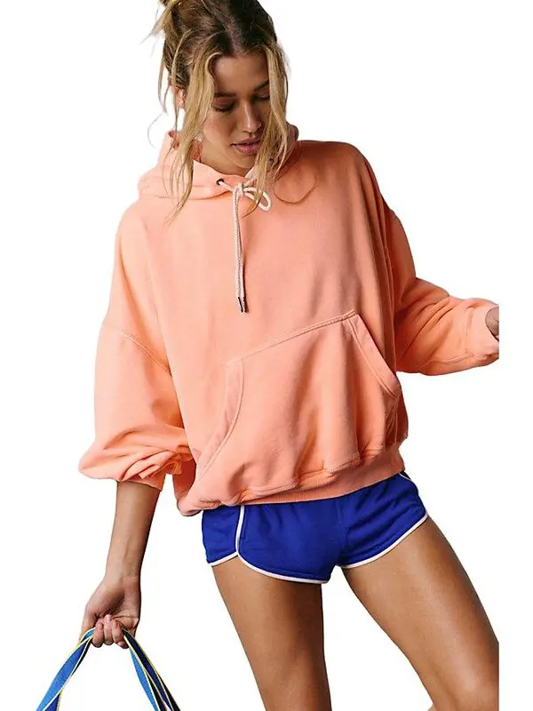 Free People Final Call Hoodie - Pastel Peach