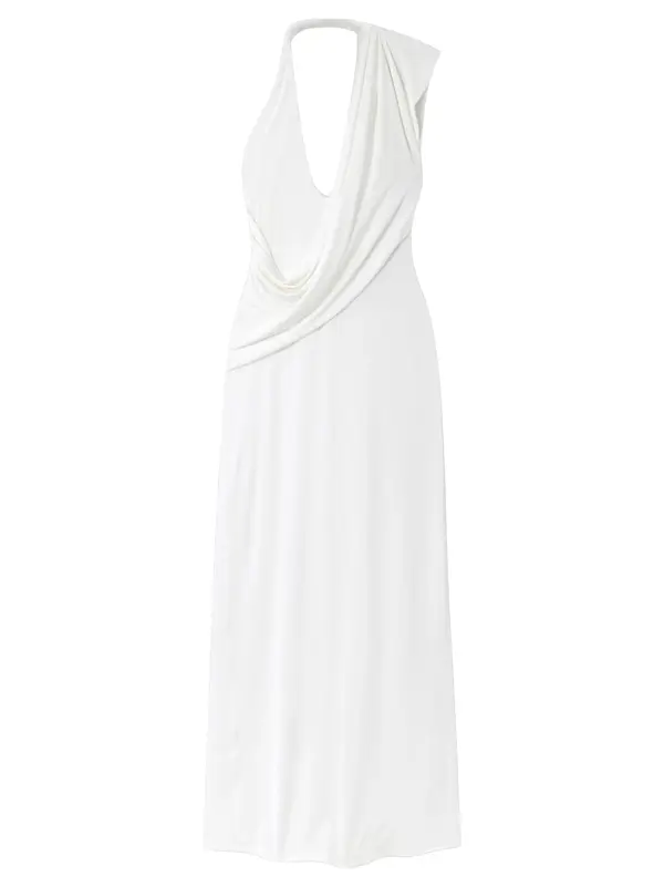 Magda Butrym Asymmetric Draped Gown - White