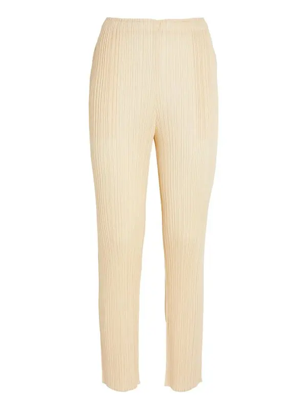 Issey Miyake New Colorful Basics Straight Trousers - Beige