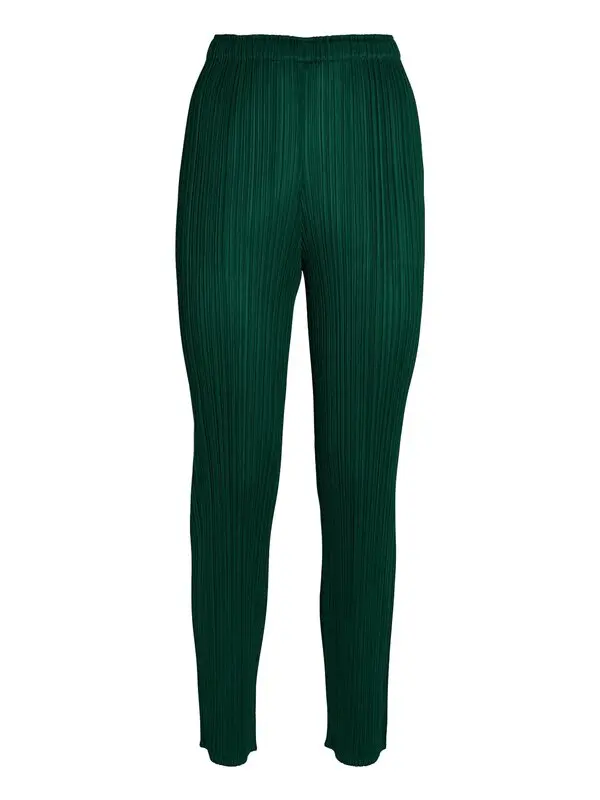 Issey Miyake Basics Straight Trousers - Green