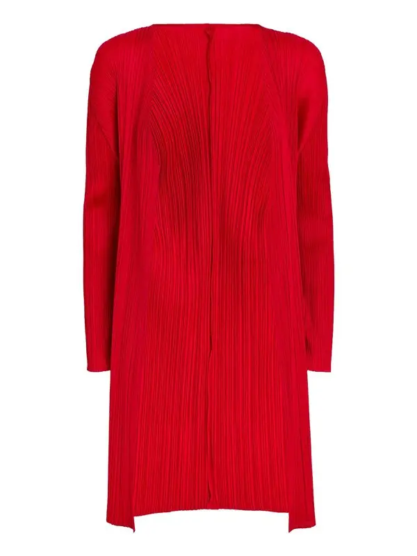 Issey Miyake Basics Long Cardigan - Red